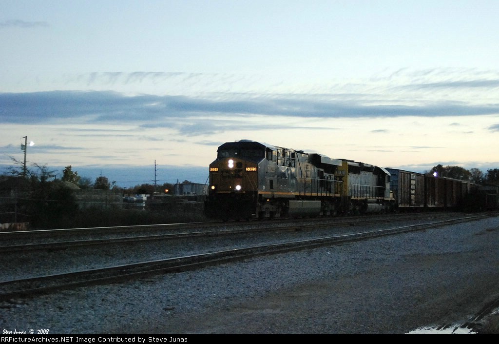CSX 5329,8151 at dusk
